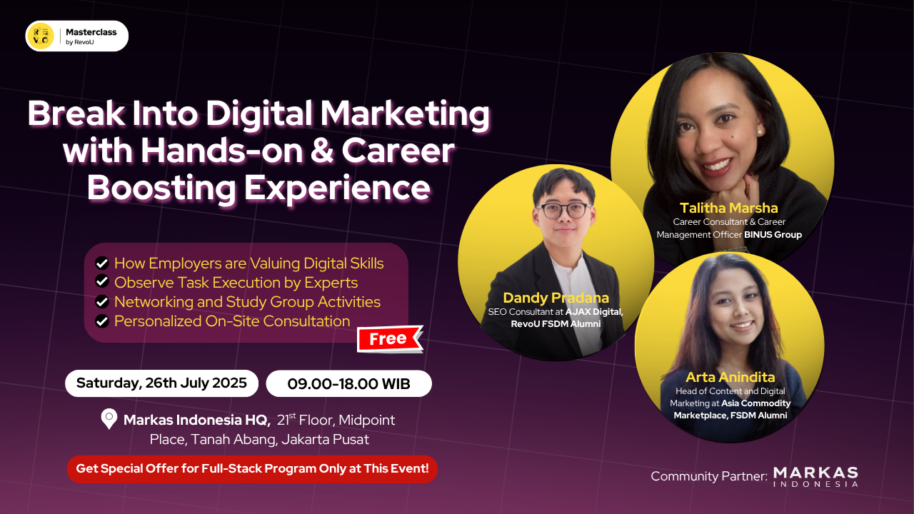 Offline Masterclass by RevoU | Break Into Digital Marketing with Hands-on & Career Boosting ...